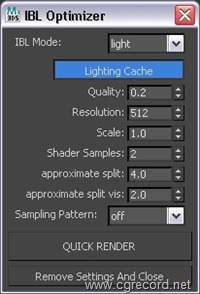 IBL Optimizer V1 for 3dsmax2012 | Computer Graphics Daily News